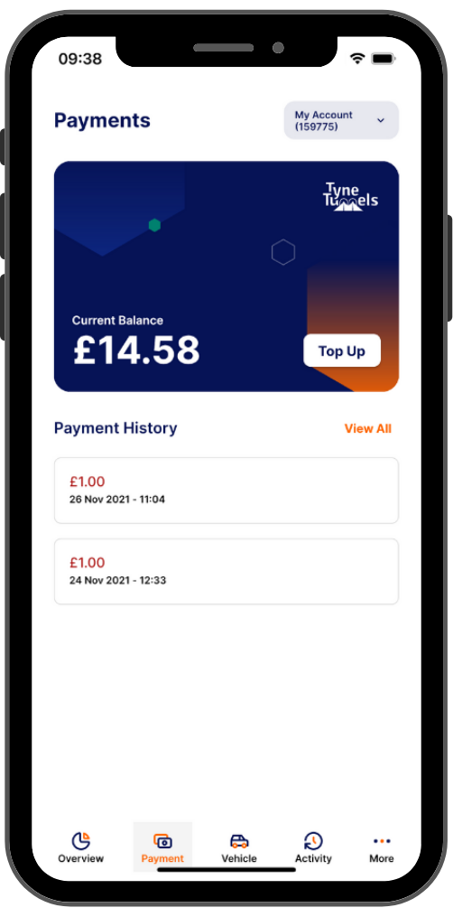 Auto Top-up: How to Set Up & FAQs - Tyne Tunnel 2