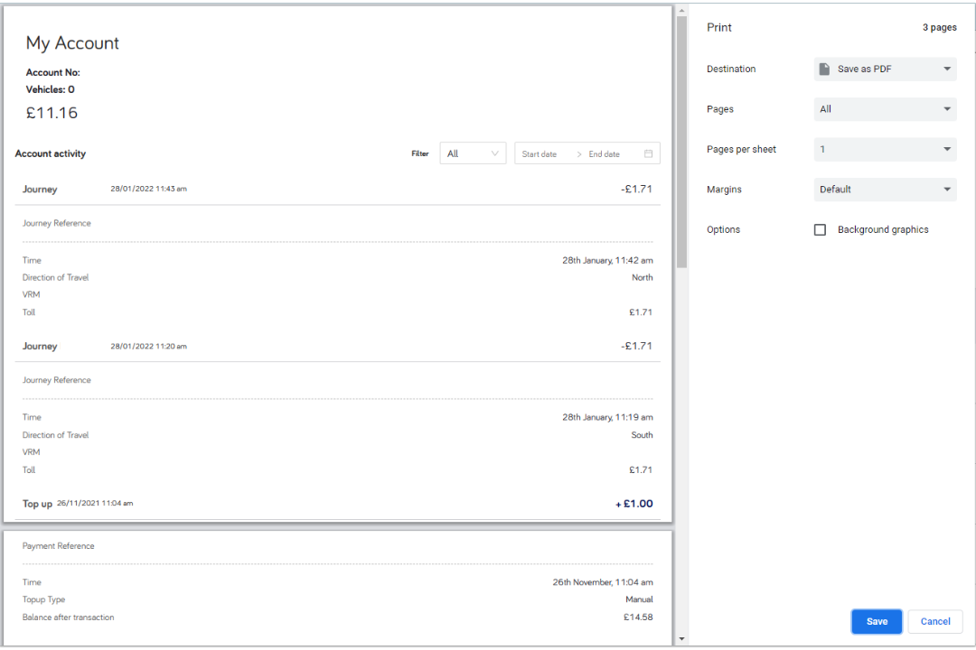 How to Download a Receipt of Your Journeys - Tyne Tunnel 2