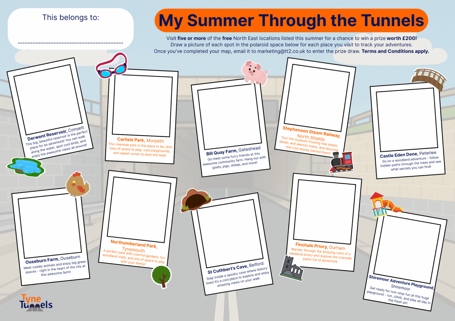 Your Summer Through The Tunnels: Prizes to be won! - Tyne Tunnel 2